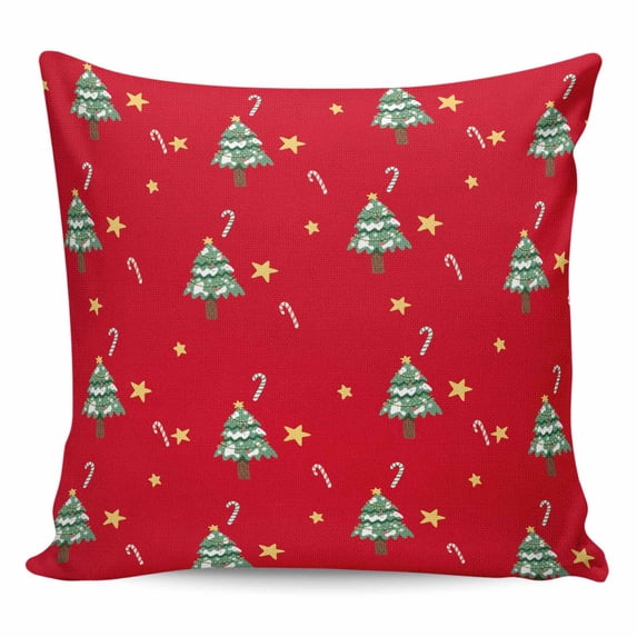 Christmas Tree Pillow Covers 16x16 Inch Decorative Throw Pillow Cover ...