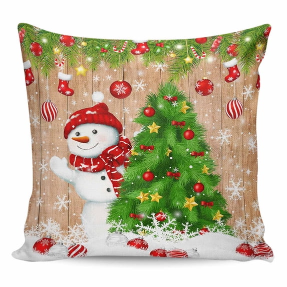Christmas Tree Pillow Covers 20x20 Inch Decorative Throw Pillow Cover ...