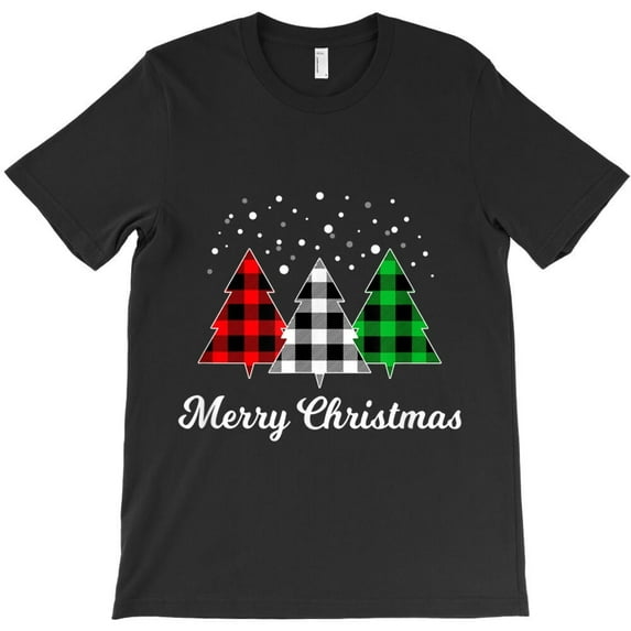 Christmas Tree Plaid Funny Merry Christmas Tree Holiday Graphic - Must ...