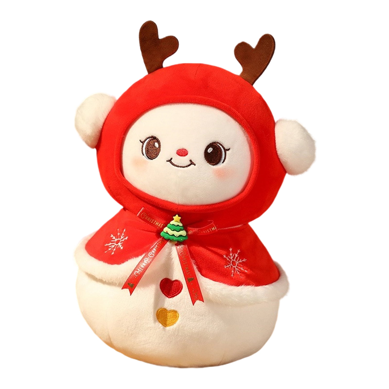 Christmas Tree Plush Pillow Toy Snowman Lovely Stuffed for Kids Holiday ...
