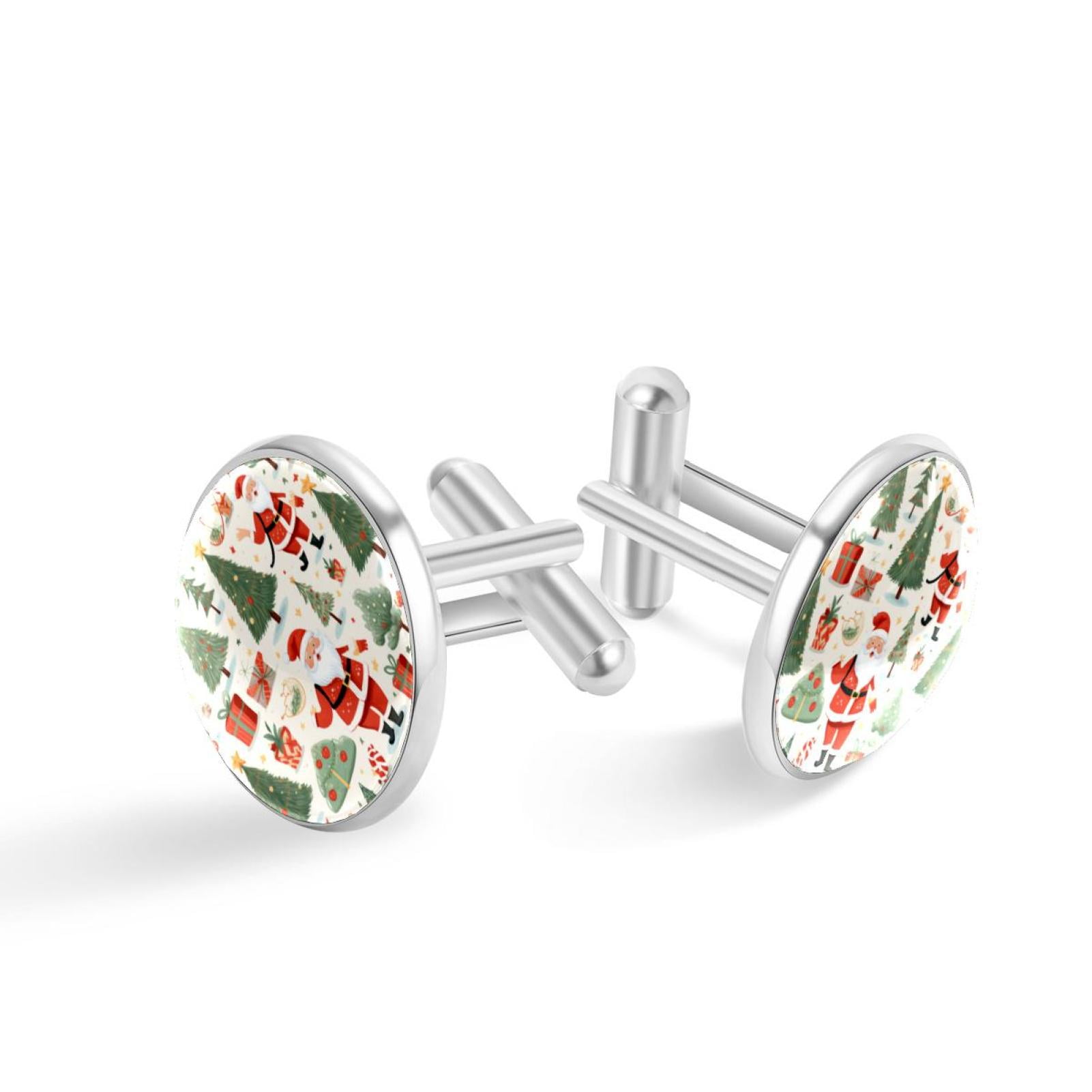 Christmas Tree Premium Stainless Steel Shirt Cufflink Set for Men ...