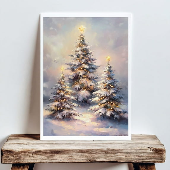 Christmas Tree Printable Art, Winter Holiday Season Wall Decor, Xmas ...