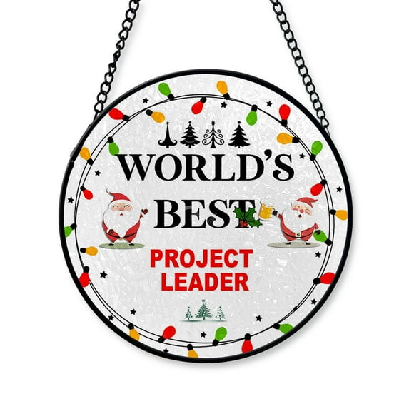 Christmas Tree, Project Leader Stained Glass Window Hanging Christmas ...