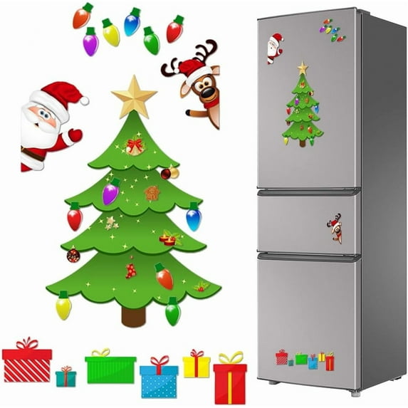 Christmas Tree Refrigerator Decoration, 2026 Upgrade Christmas Fridge ...