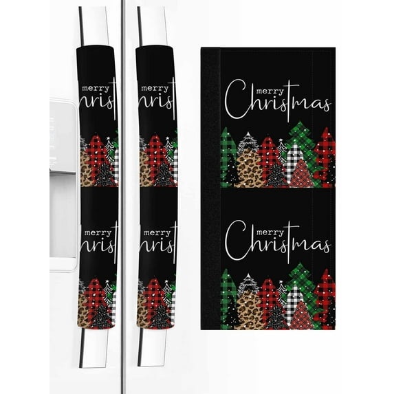 Christmas Tree Refrigerator Door Handle Covers Set of 2,Xmas Tree Green ...