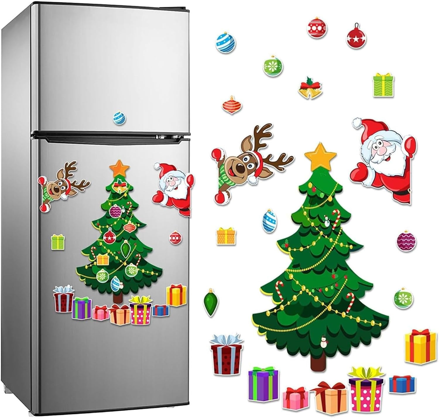 Christmas Tree Refrigerator Magnets, DIY Magnetic Christmas Tree ...