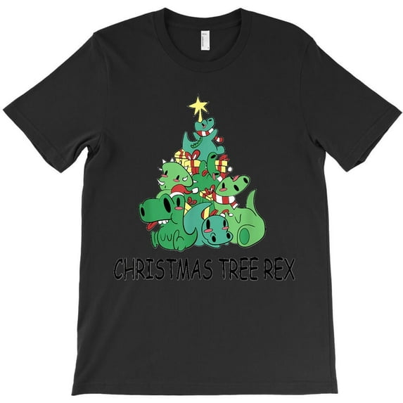Christmas Tree Rex Funny Christmas Tyrannosaurus Dino Holiday Graphic ...