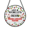 Christmas Tree, Rwanda Language Teacher Stained Glass Window Hanging ...