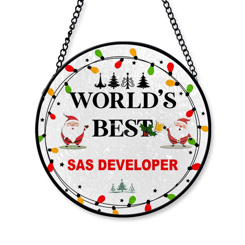 Christmas Tree, Sas Developer Stained Glass Window Hanging Christmas ...