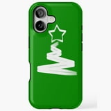 Christmas Tree Scribble Green Minimal Art Case for iPhone 17 to 11 Pro ...