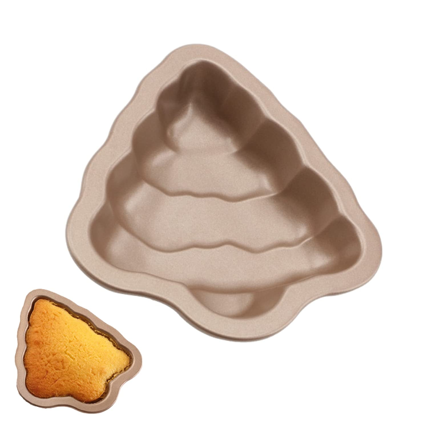 Christmas Tree Shape Mini Cake Pan Pie Molud, 13.5CM Cake Tin with Non ...