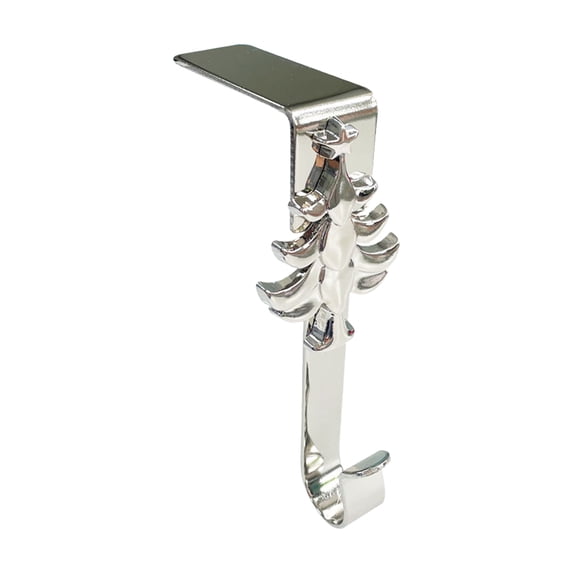Christmas Tree Shaped Metal Wall Hook Heavy Duty Silver Finish For ...