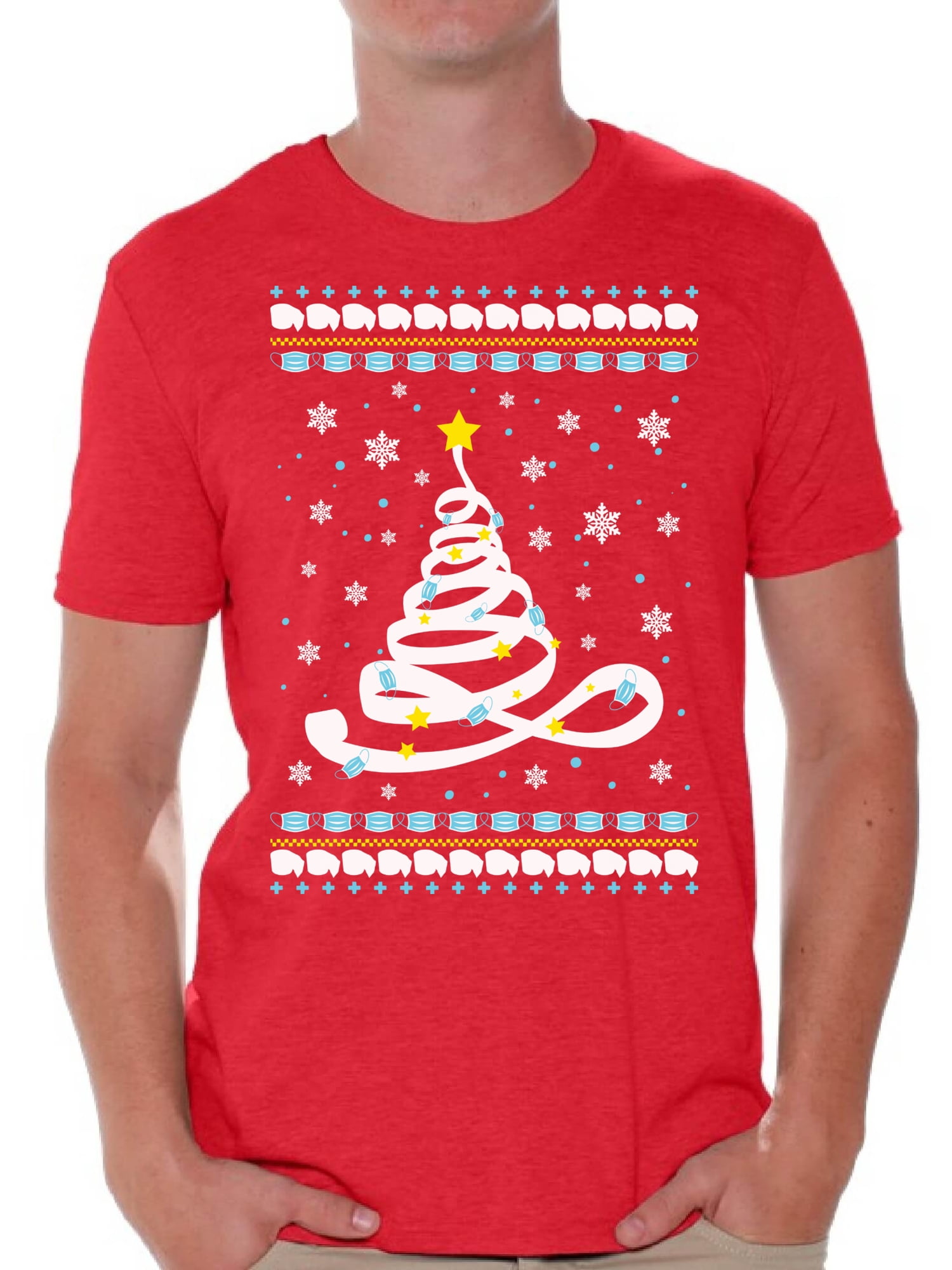 Christmas Tree Shirt for Men Xmas Tree T-Shirt for Him Funny Christmas ...