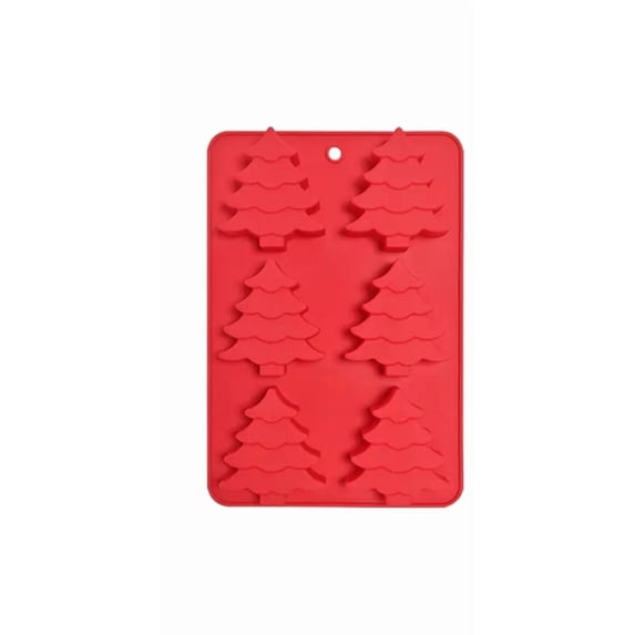 Christmas Tree Silicone Baking Mold - 6 Compartment for Festive Treats ...