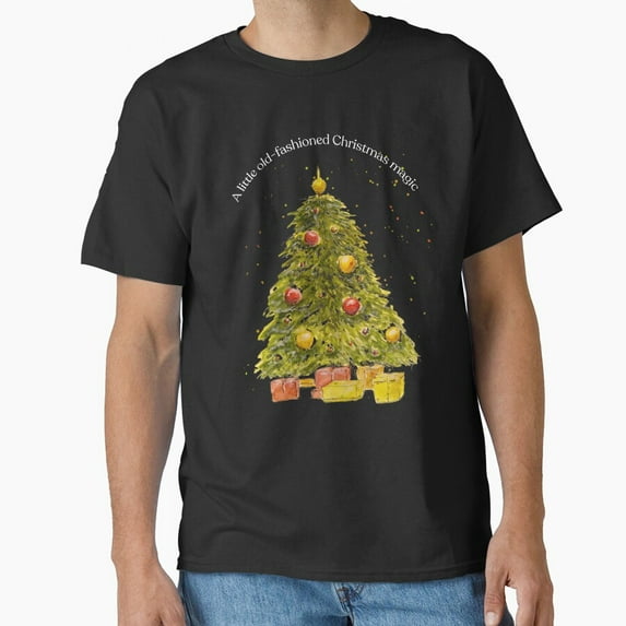 Christmas Tree Simple Festive Holiday Design Art For H11979 T-Shirt ...