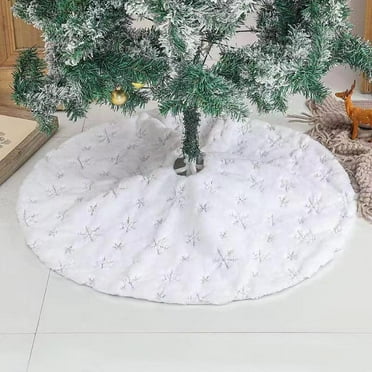 YX 48 Inch Christmas White Tree Skirt,Mini Tree Skirts,Decoration for ...