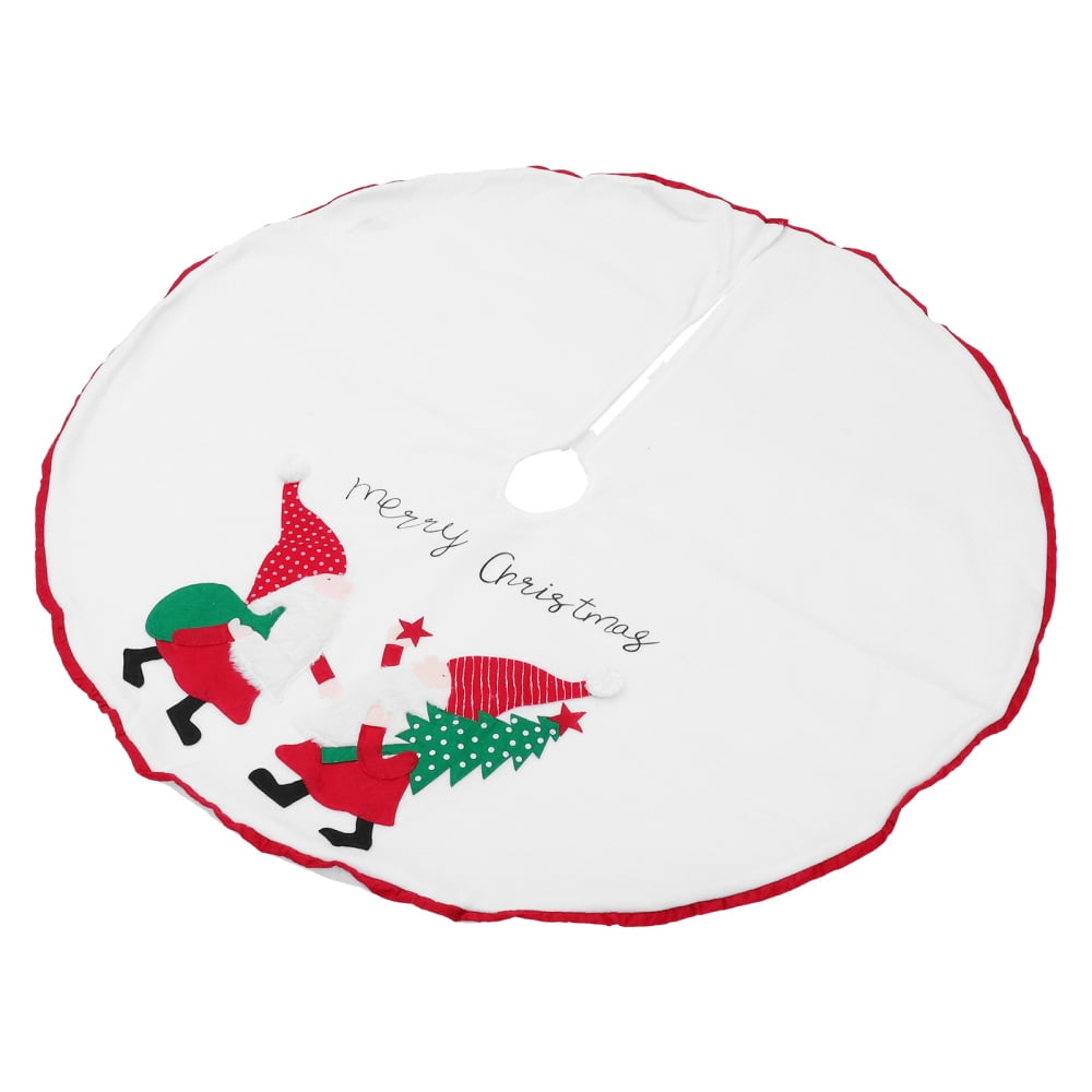 Christmas Tree Skirt, 42 Inch White Lint Tree Skirt for Merry Christmas ...