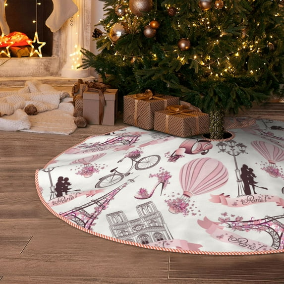 Christmas Tree Skirt - Bike Pattern Romantic Halloween Tree Skirt ...