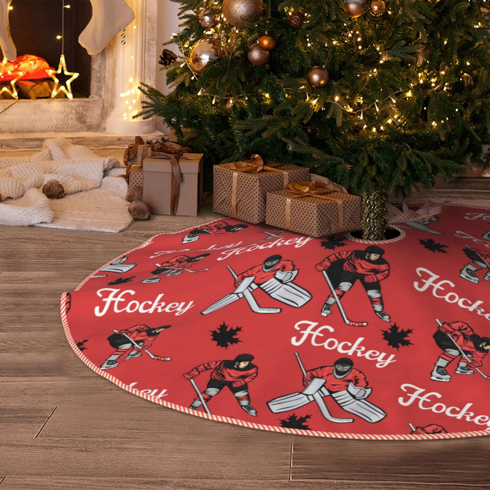 Christmas Tree Skirt - Canada hockey players maple Halloween Tree Skirt ...