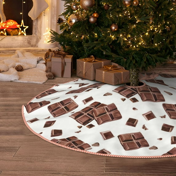 Christmas Tree Skirt - Chocolate Print No.J98 Halloween Tree Skirt ...