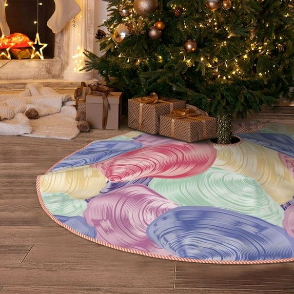 Christmas Tree Skirt - Conch Shells Print No.909 Halloween Tree Skirt ...