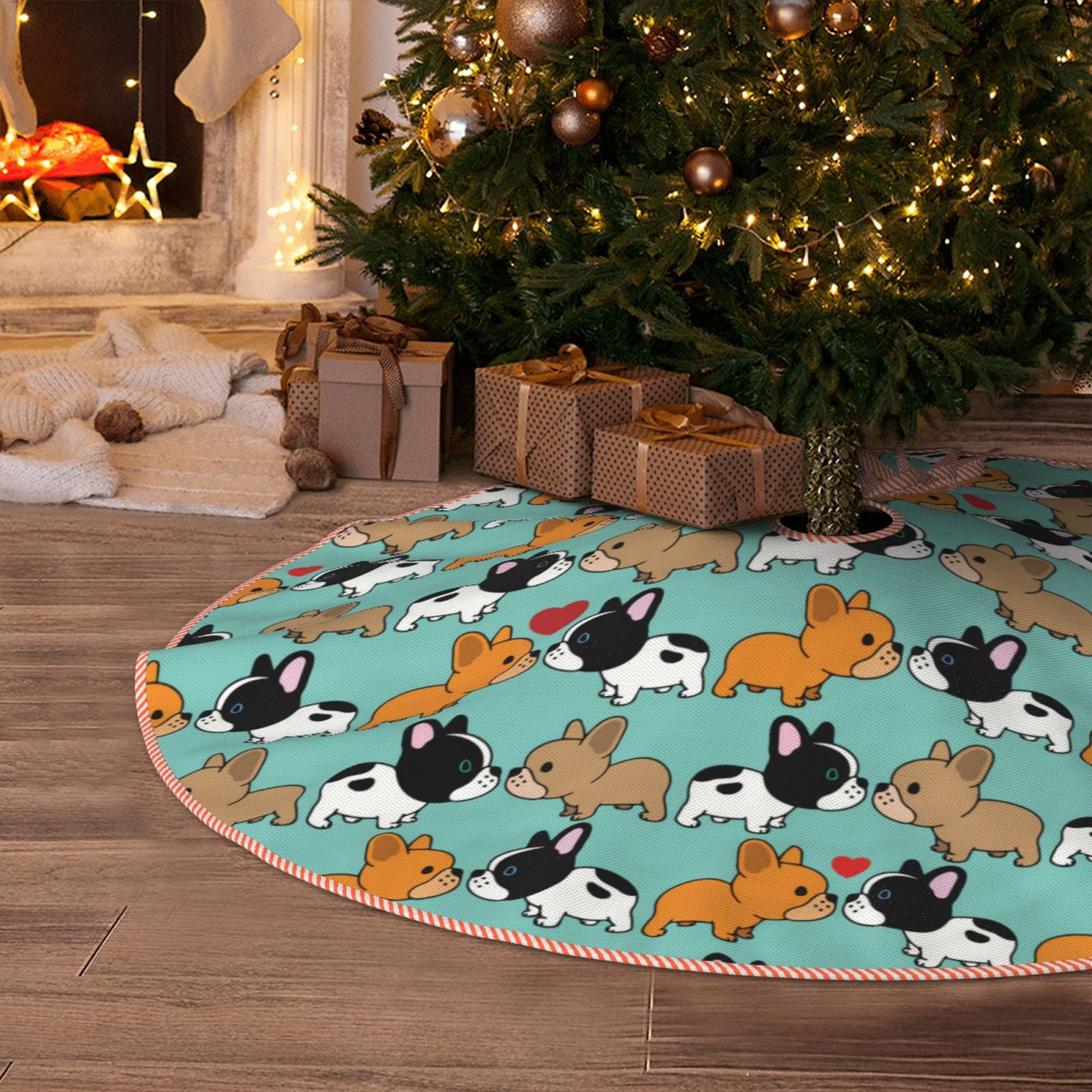 Christmas Tree Skirt - Cute French Bulldog F Halloween Tree Skirt ...