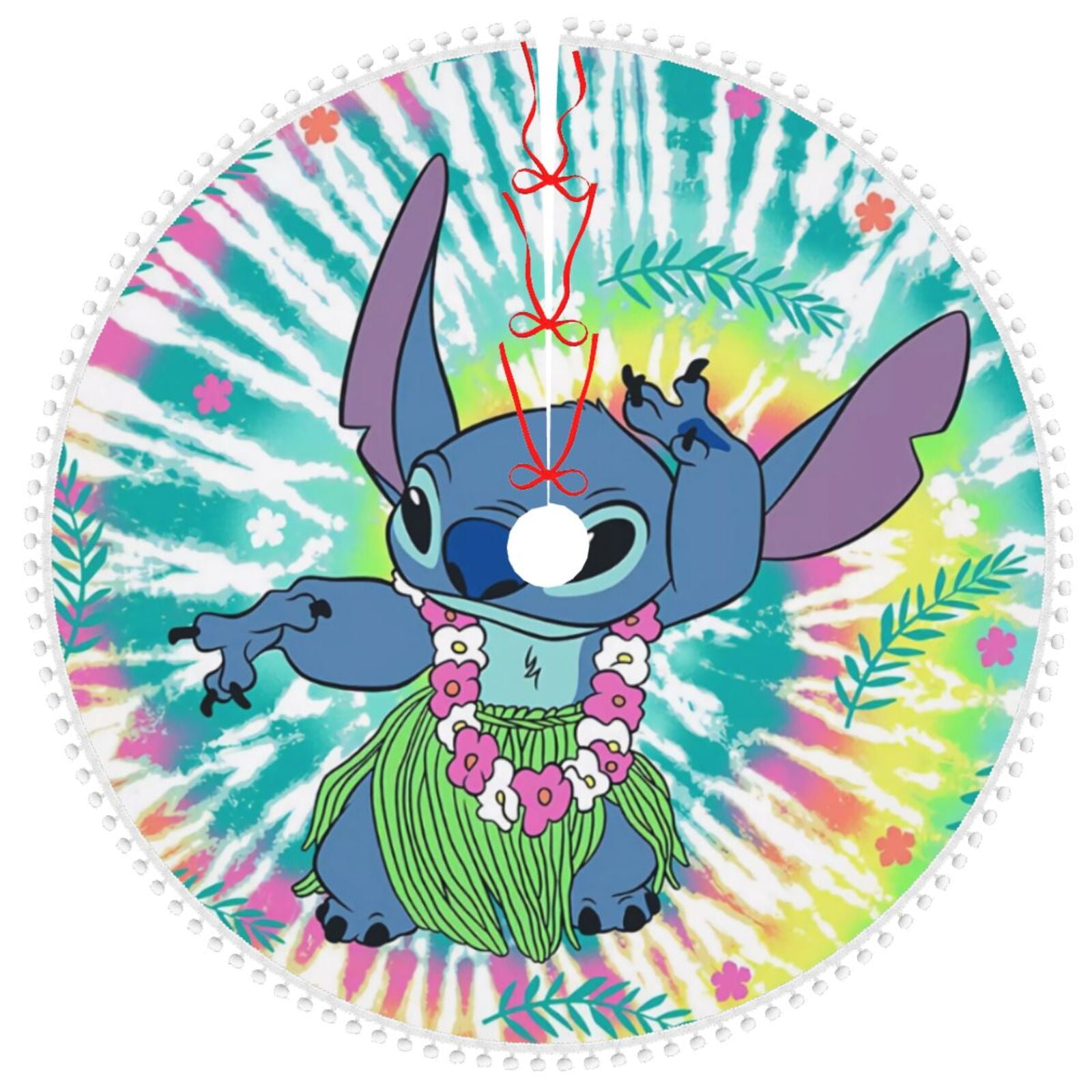 Christmas Tree Skirt Cute Stitch Annual Rings 48 Inch Tree Skirt with ...