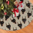 Christmas Tree Skirt, Cute black dog Soft Plush Christmas Tree ...