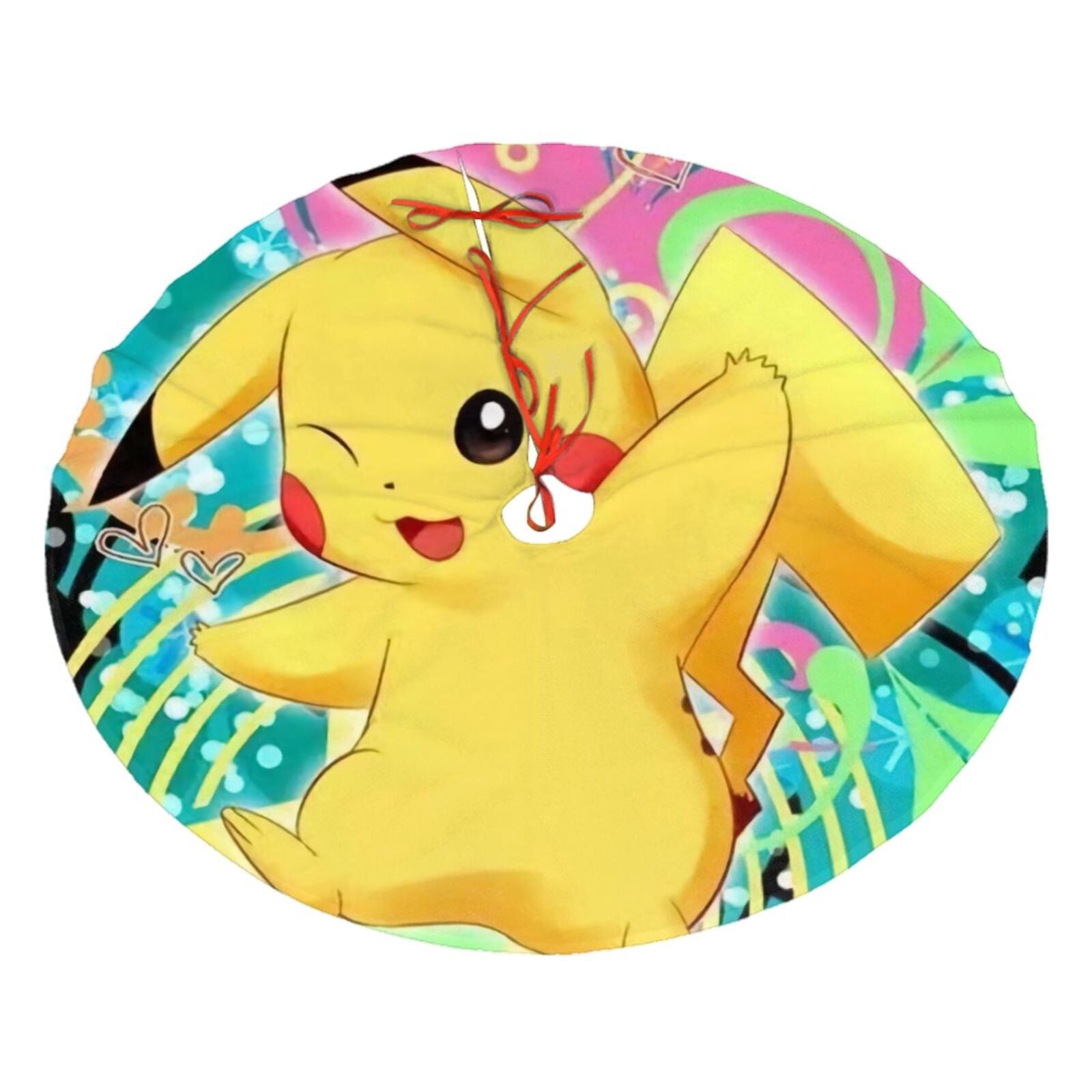 Christmas Tree Skirt Decorations Cartoon Pokemon Pikachu Christmas Tree ...