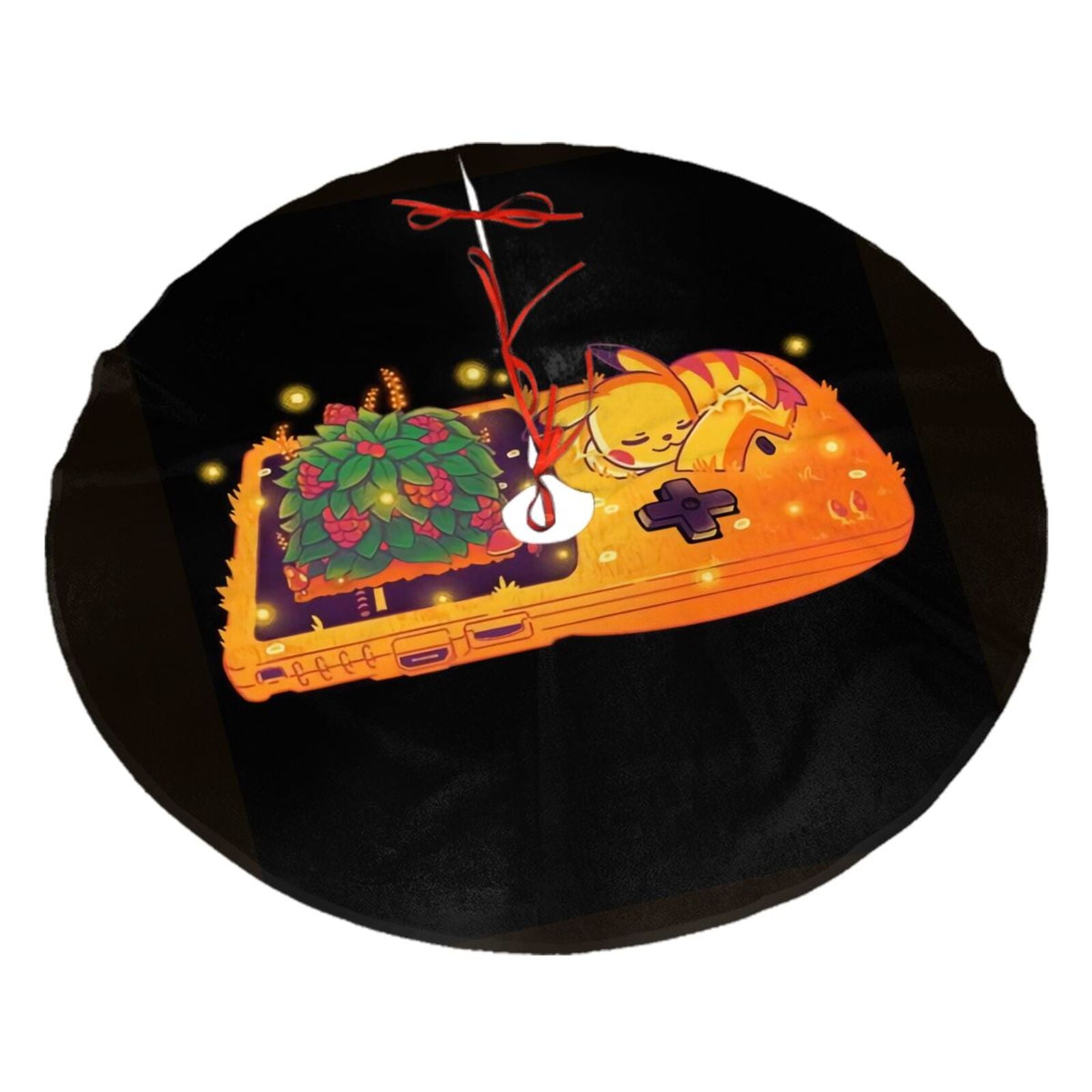 Christmas Tree Skirt Decorations Funny Game Pokémon-Pikachu Christmas ...