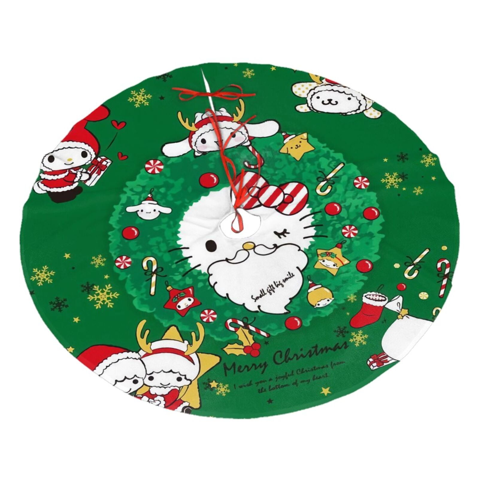 Christmas Tree Skirt Decorations Hello Kitty Santa Claus Christmas Tree ...