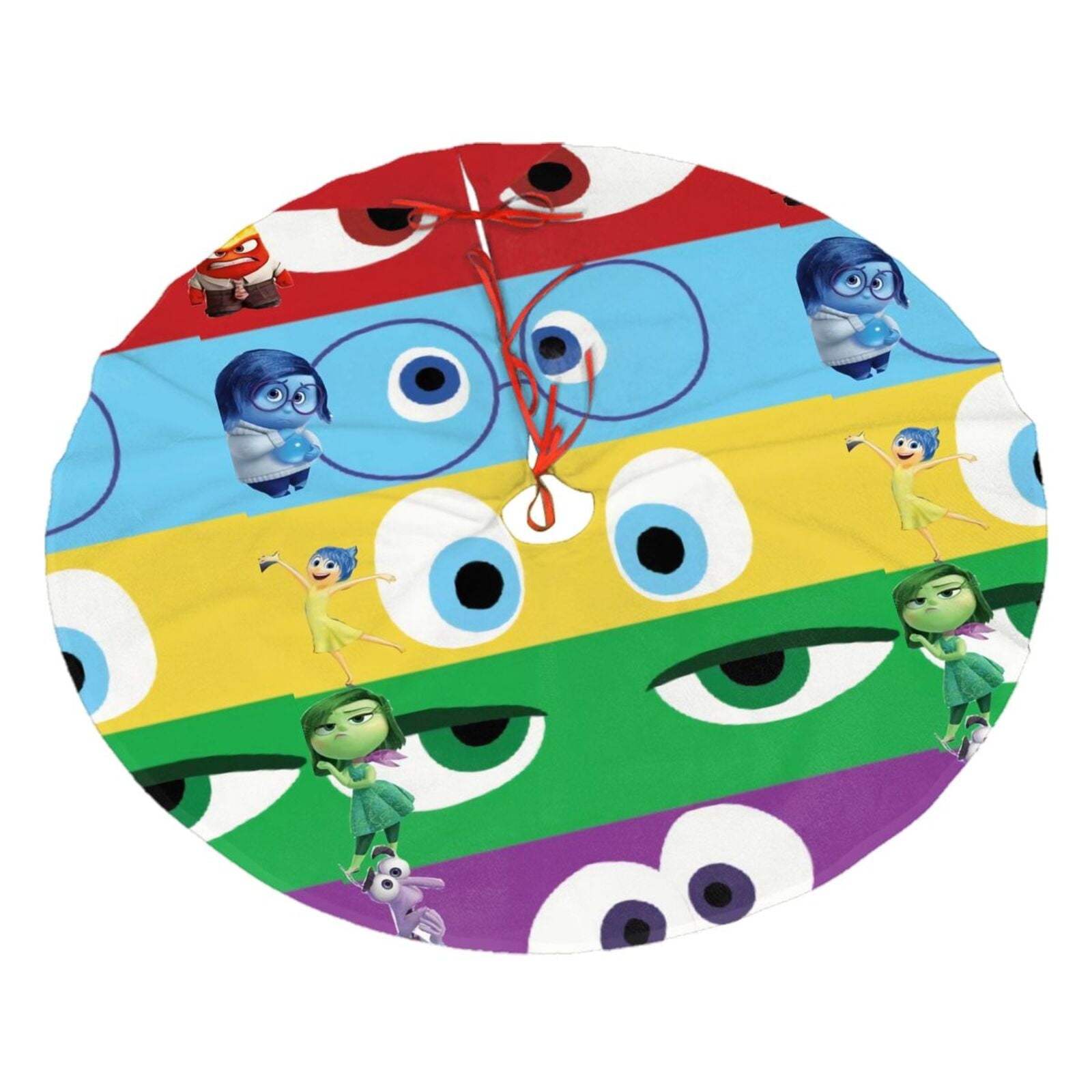 Christmas Tree Skirt Decorations Inside Out 2 Angry Sadness Joy Disgust ...
