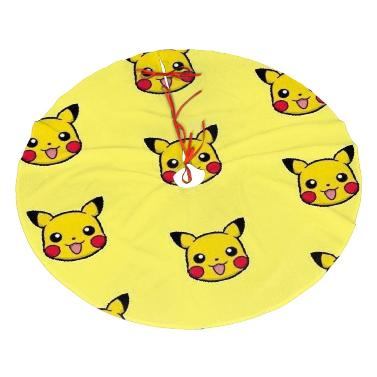 Christmas Tree Skirt Decorations Pokémon Pikachu Face98 Christmas Tree ...