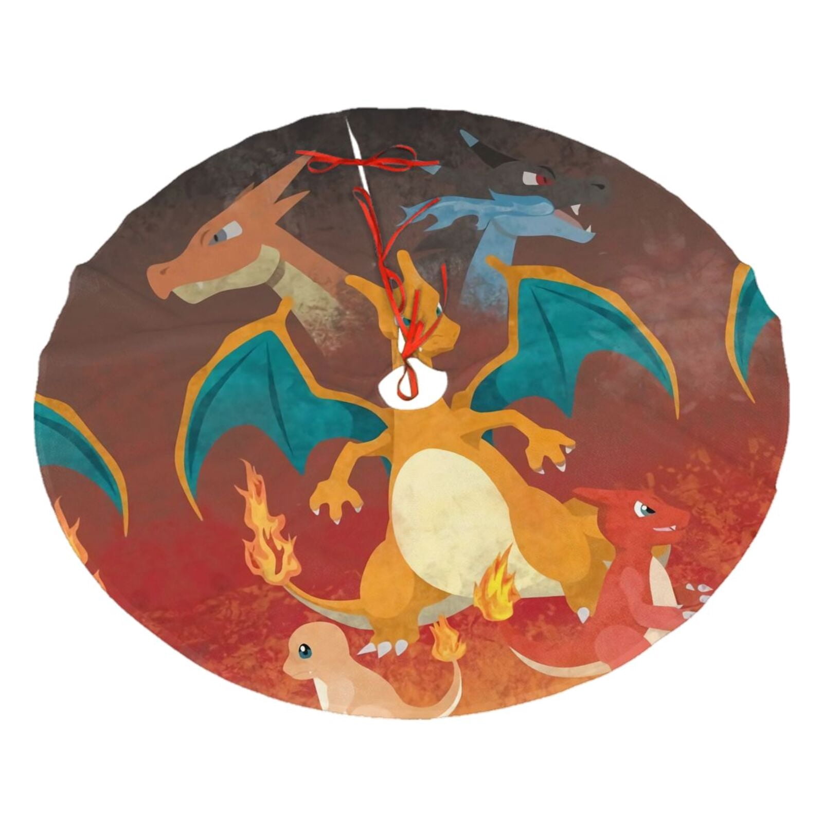 Christmas Tree Skirt Decorations Pokémon Pikachu Charmander Charizard ...