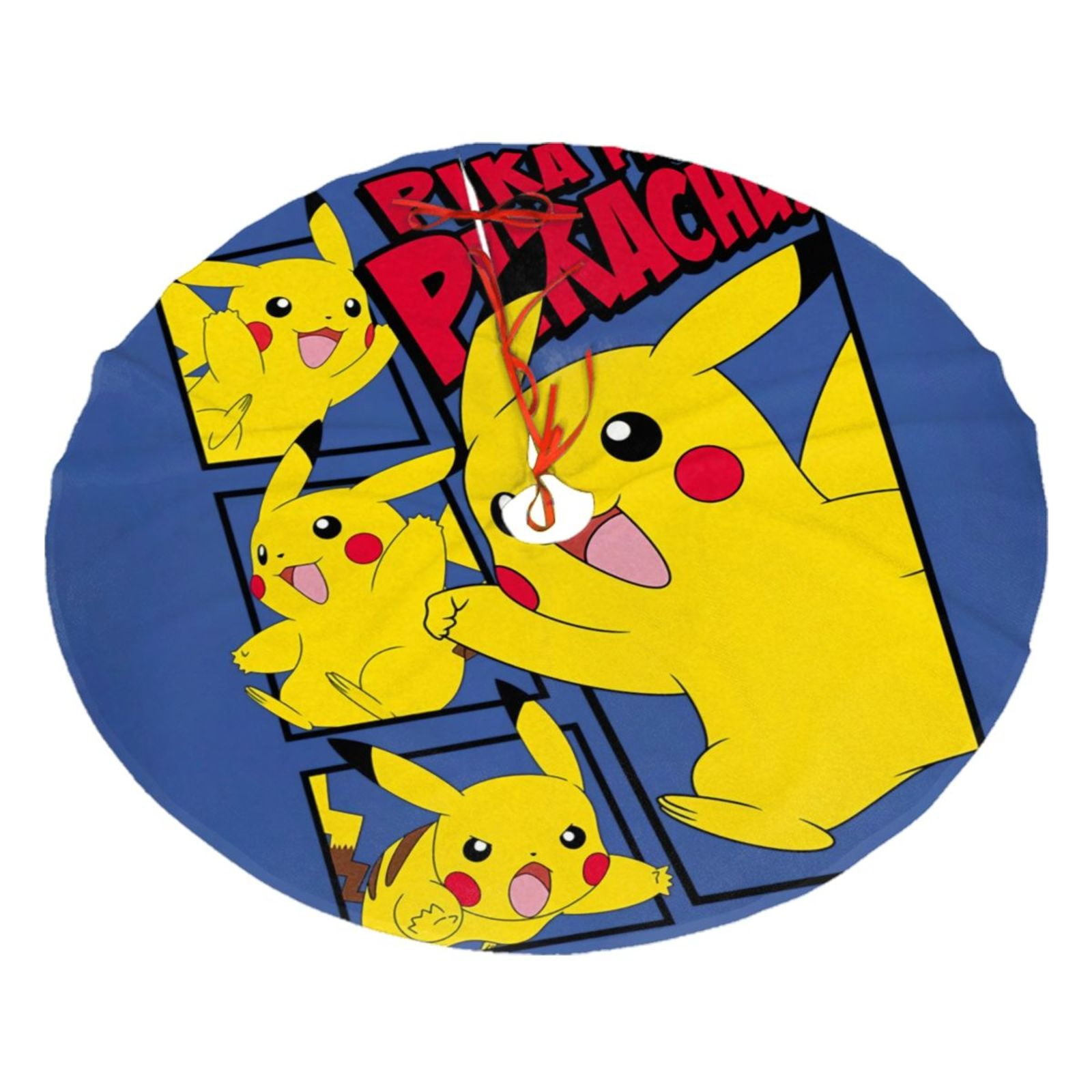 Christmas Tree Skirt Decorations Pokemon Pikachu Comic Panels Christmas ...
