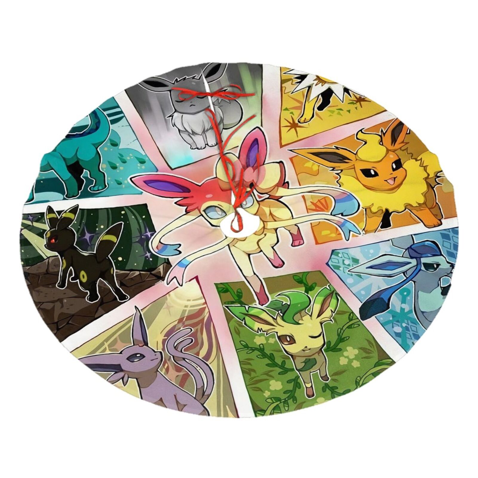 Christmas Tree Skirt Decorations Pokemon eevee,vaporeon,leafeon,umbreon ...