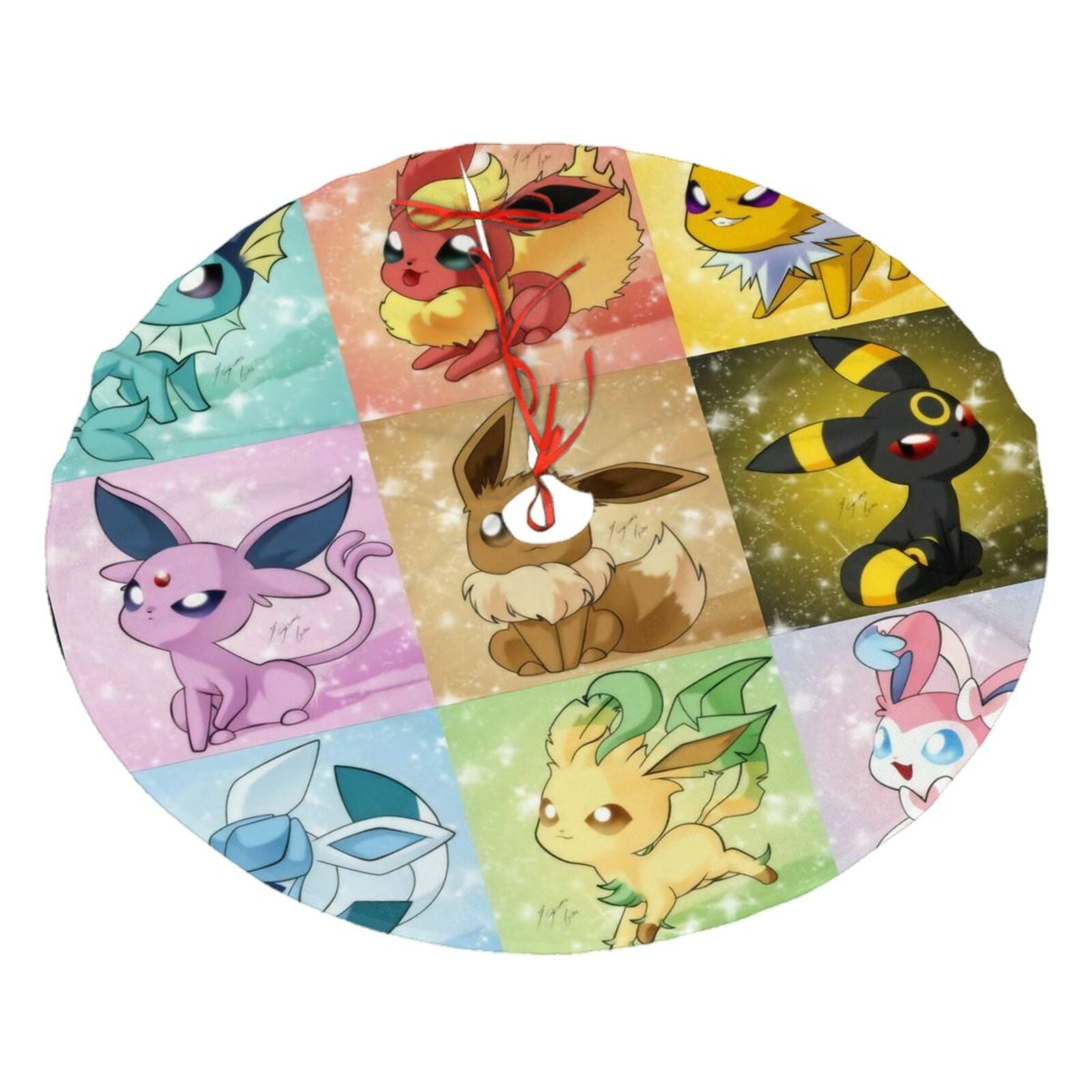 Christmas Tree Skirt Decorations Pokemon eevee,vaporeon,leafeon,umbreon ...