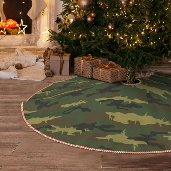 Christmas Tree Skirt - Dinosaur camouflage Halloween Tree Skirt Winter ...
