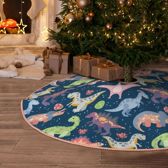 Christmas Tree Skirt - Dinosaur print M Halloween Tree Skirt Winter ...