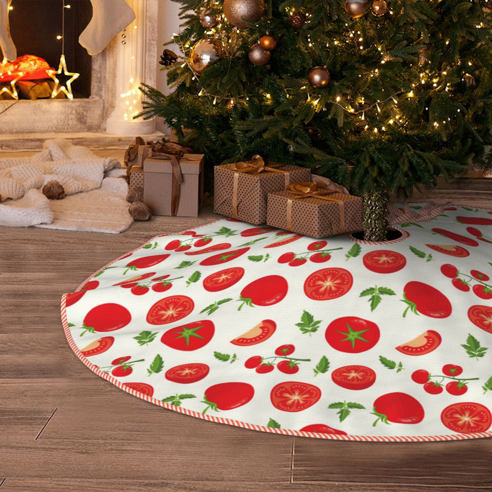 Christmas Tree Skirt - Fresh Red Tomato Halloween Tree Skirt Winter ...