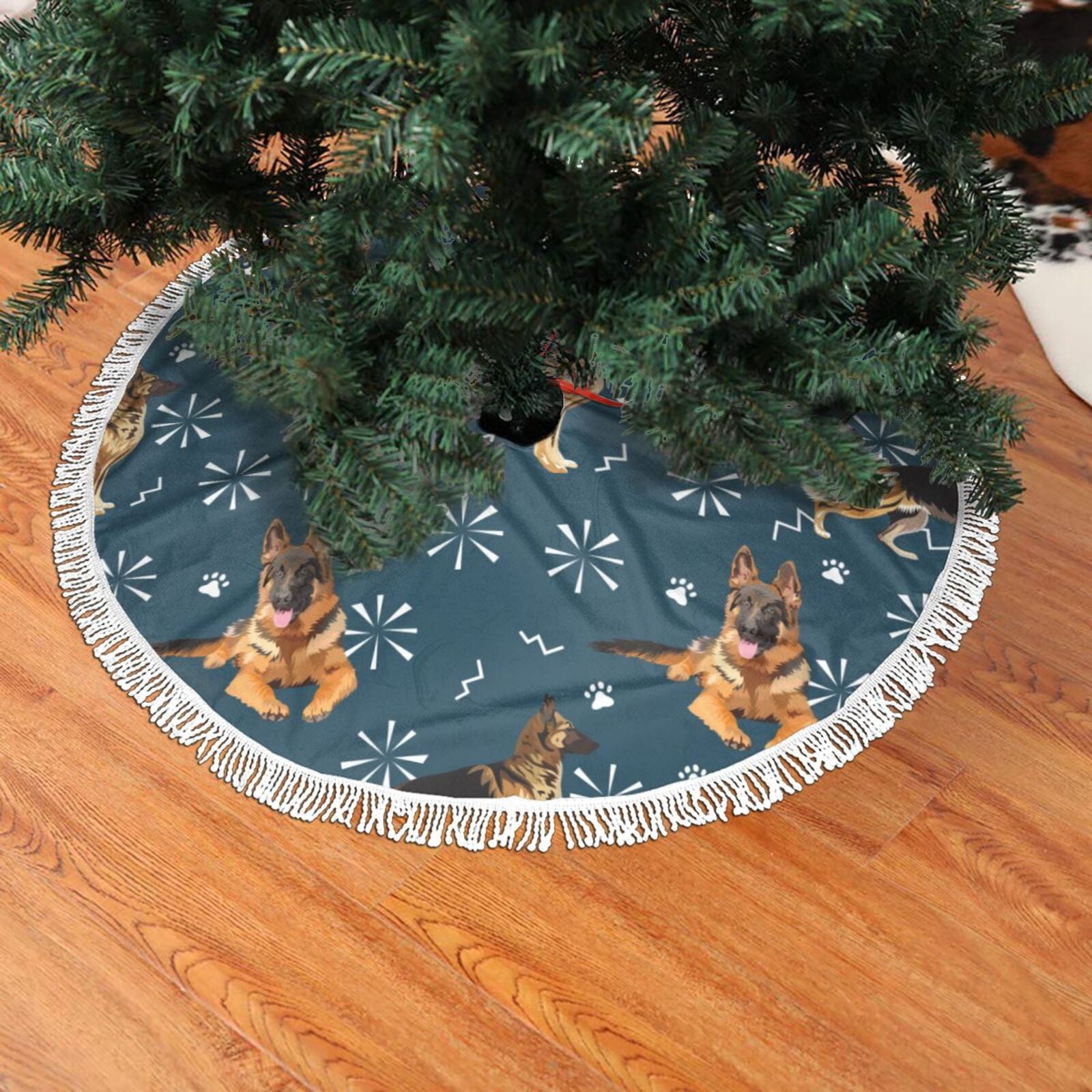 Christmas Tree Skirt, German Shepherd Dog No.1013 Christmas Tree ...