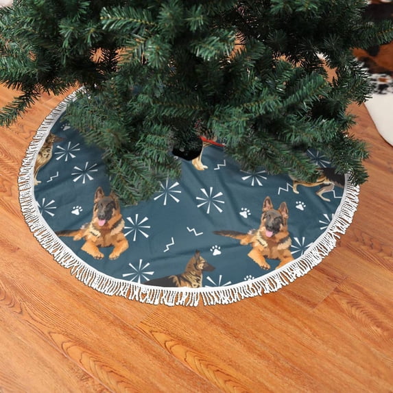 Christmas Tree Skirt, German Shepherd Dog No.1013 Christmas Tree ...