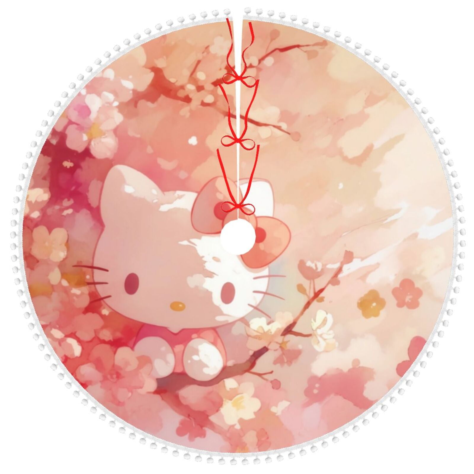 Christmas Tree Skirt Hello Kitty Annual Rings 48 Inch Tree Skirt with ...