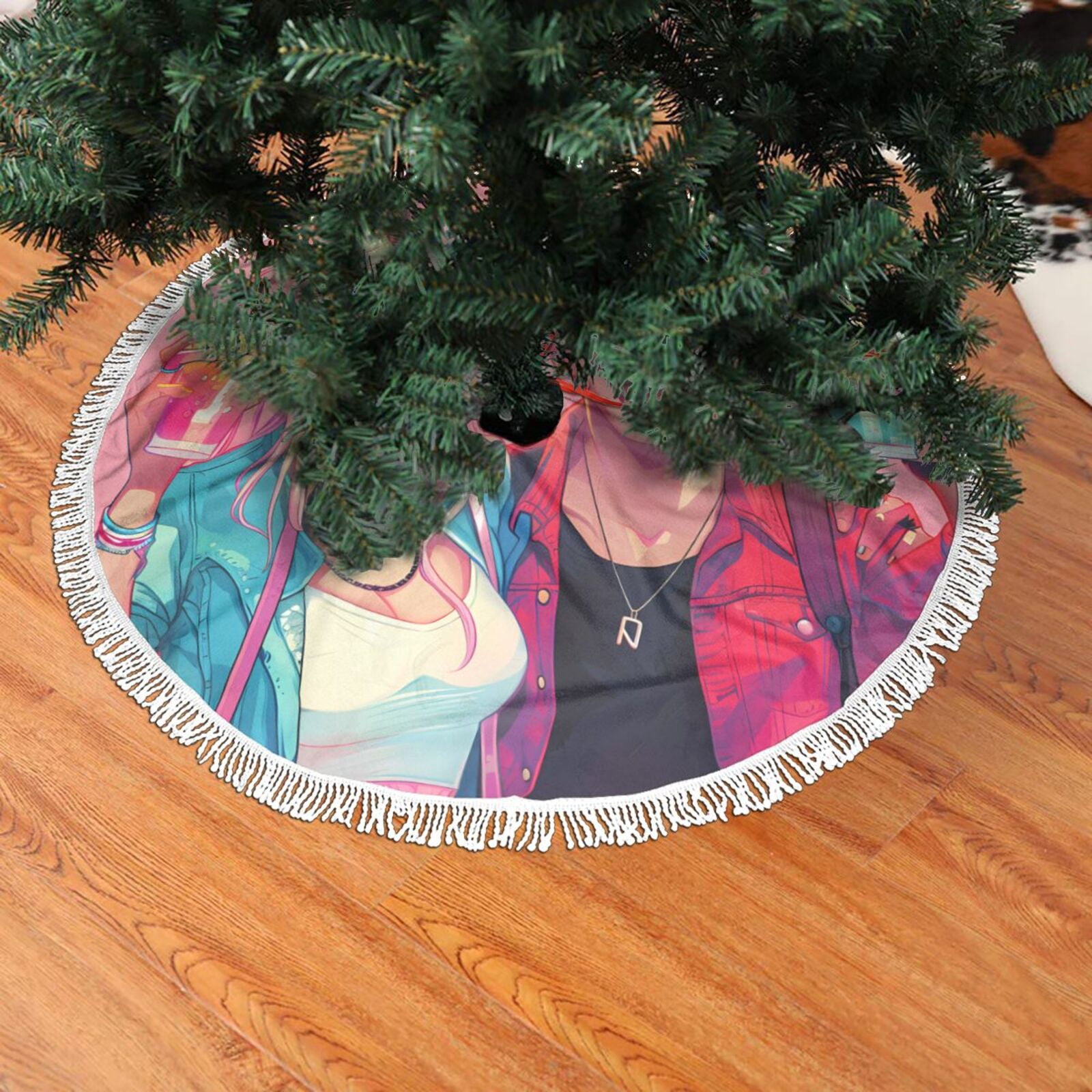 Christmas Tree Skirt, Hip Hop People No.111 Christmas Tree Decorations ...