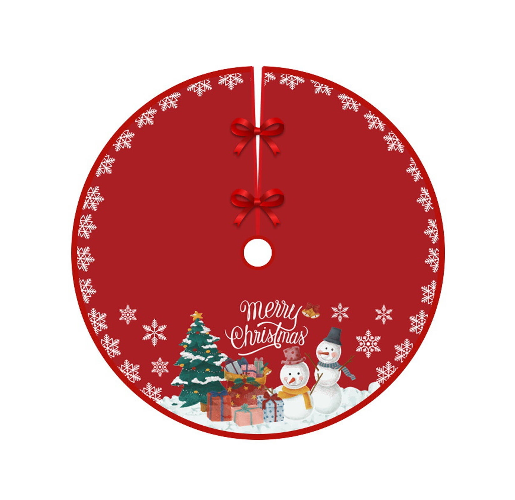 Christmas Tree Skirt,Knitted Rustic Tree Skirt,Plaid Christmas Tree ...