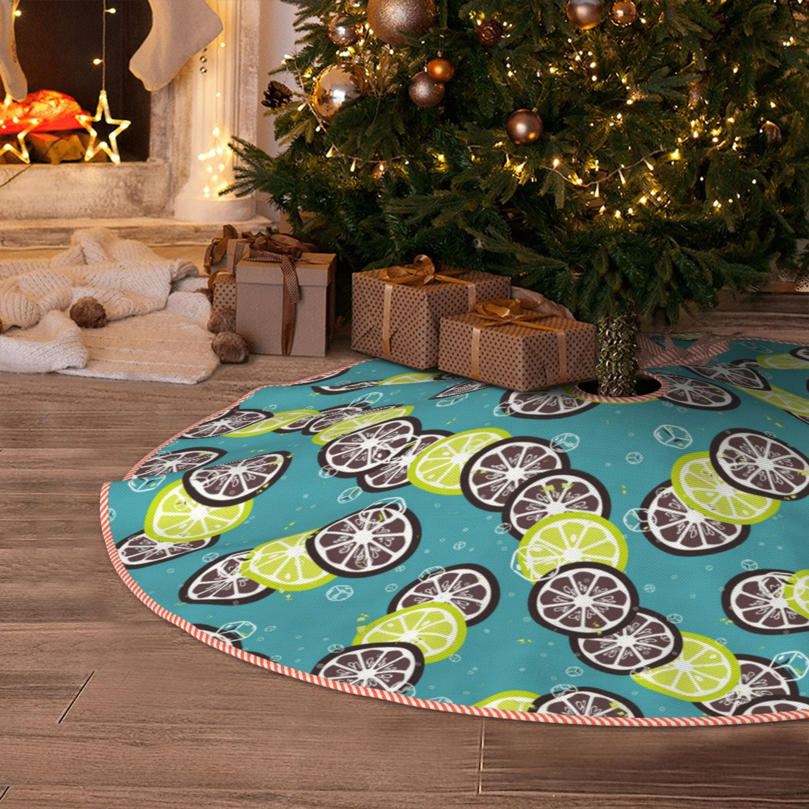 Christmas Tree Skirt - Lemon bubble Halloween Tree Skirt Winter Fall ...