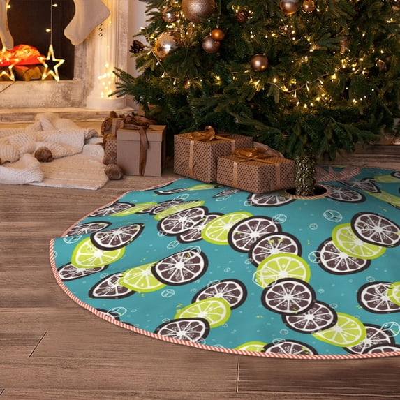 Christmas Tree Skirt - Lemon bubble Halloween Tree Skirt Winter Fall ...