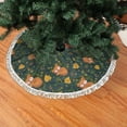 Christmas Tree Skirt, Maple Leaf Fox Christmas Tree Decorations Indoor ...