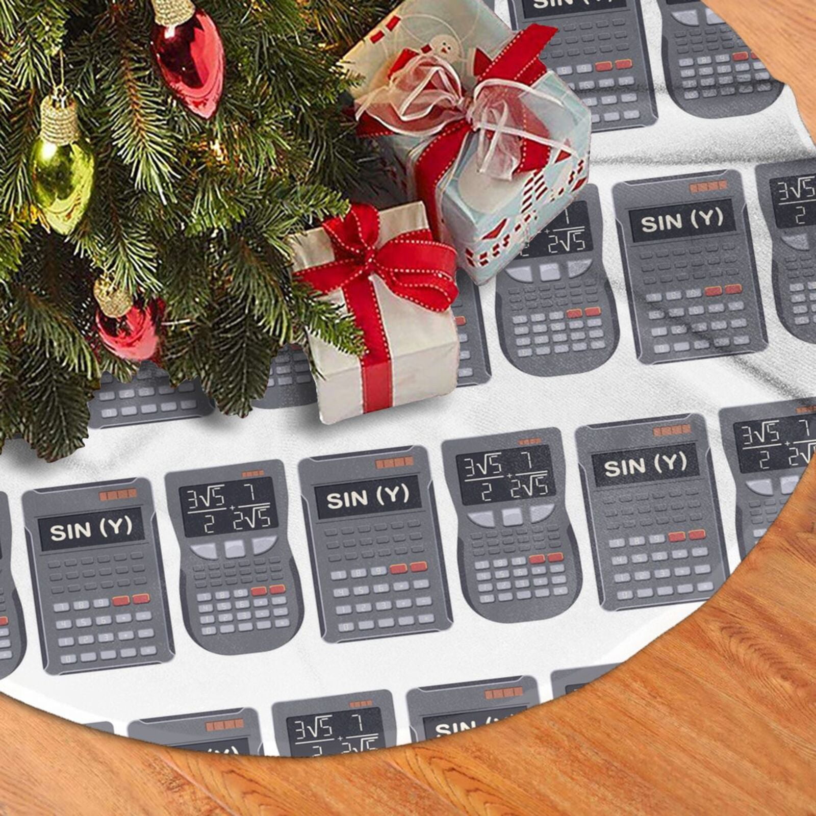 Christmas Tree Skirt, Math calculator equation Prin Soft Plush ...