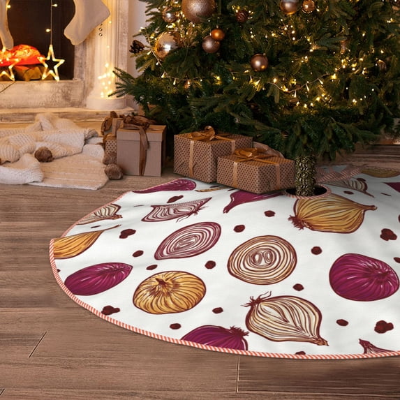 Christmas Tree Skirt - Onion Pattern Abstract Halloween Tree Skirt ...